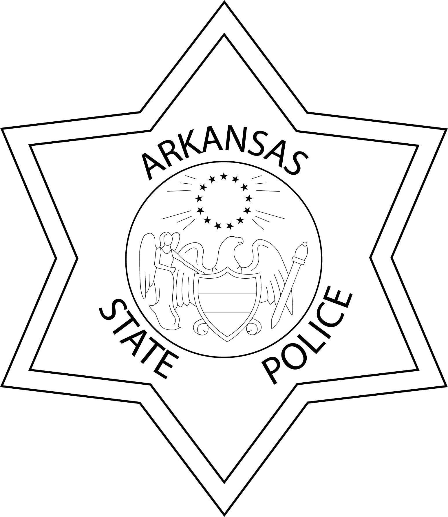Arkansas State Police Badge Vector File for Laser Engraving - Etsy