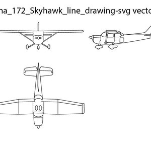 Cessna 172 Drawing - Etsy