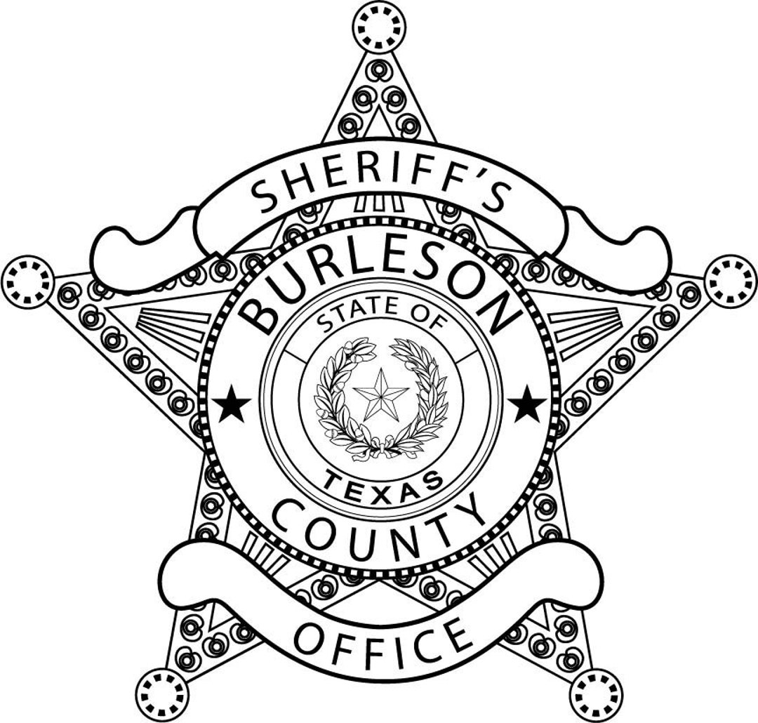 Burleson County Sheriffs Office Law Enforcement Badge, Vector File, Svg ...