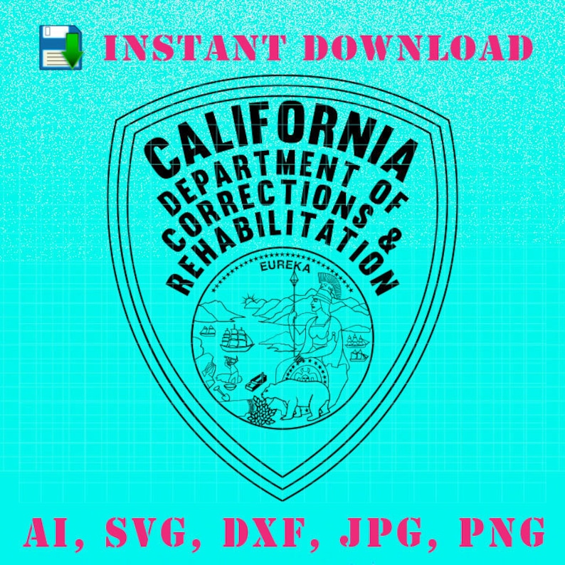 CDCR Shoulder Sleeve Insignia Patch Vector, Svg, Dxf, Png, Cnc Router ...