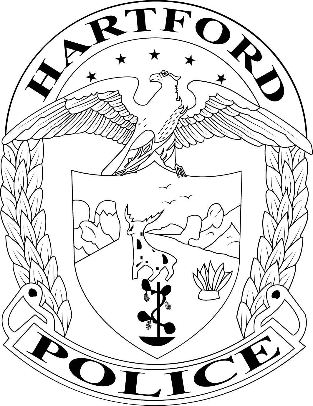 Hartford Police Patch, Vector File, Svg, Badge, Engraving, Laser Cut ...