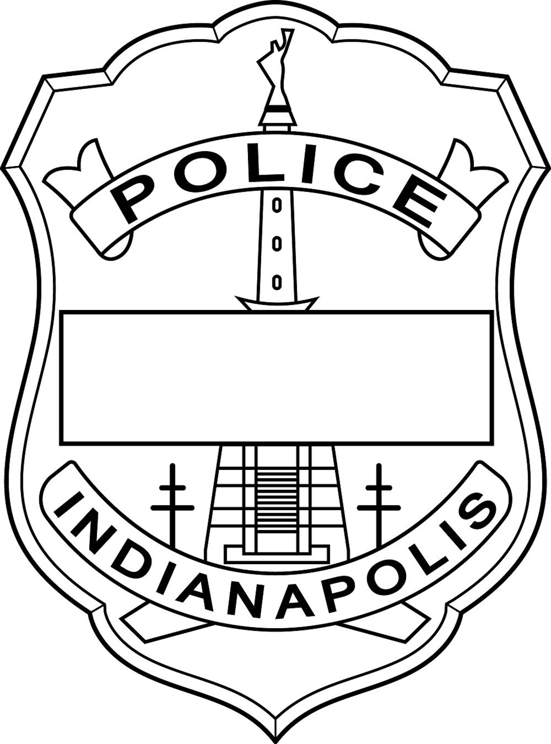 Indianapolis Police Badge Vector Patch, Vector File, Vector, File ...