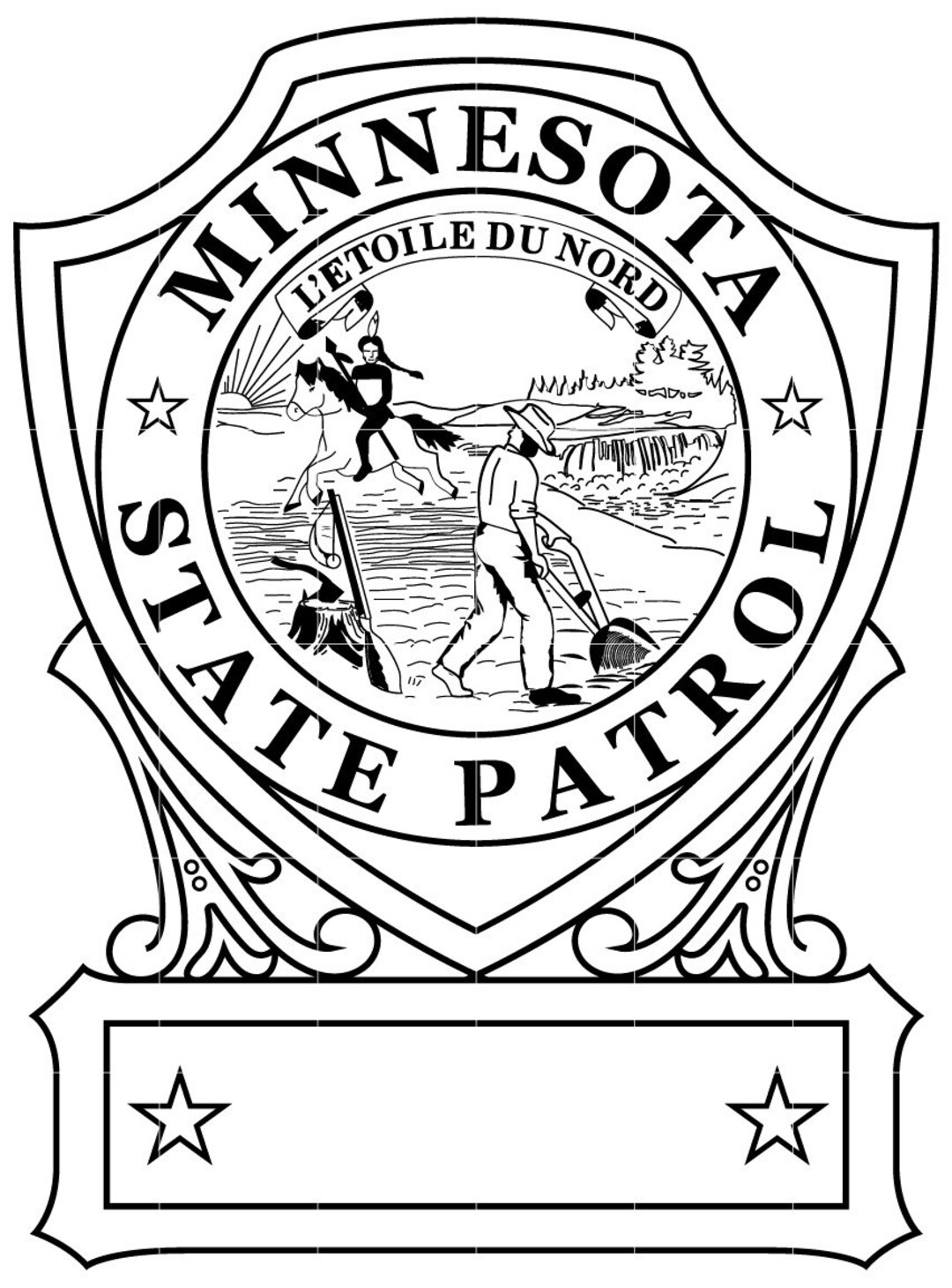 Minnesota State Patrol Badge Vector, Laser Cut File (SVG, DXF) - Etsy