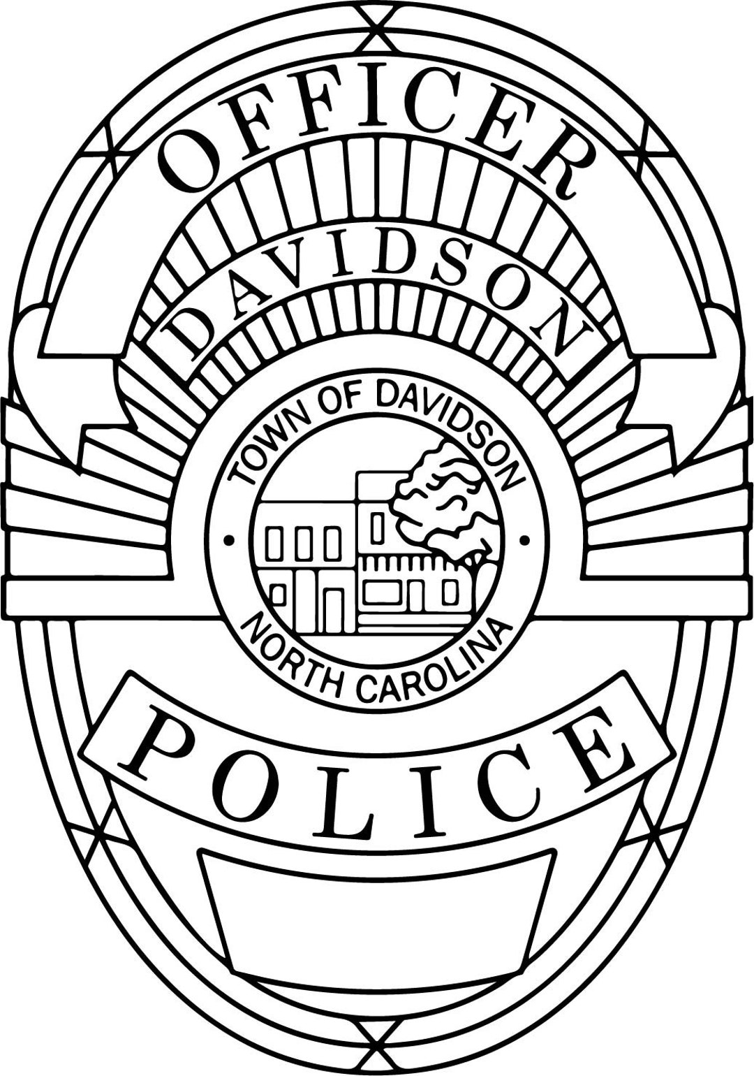 Davidson, North Carolina Police Badge Vector File (SVG) - Etsy