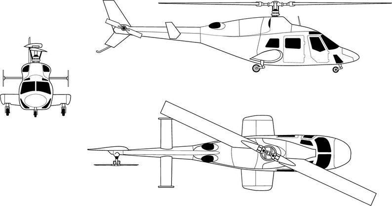 Bell 222 Helicopter 3 View Vector File Patch, Vector File, Vector ...