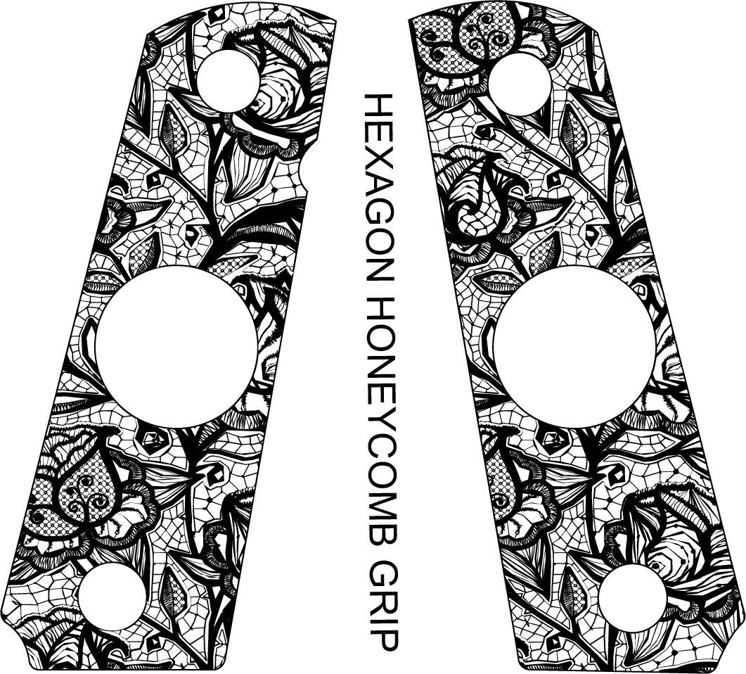 Hexagon Honeycomb Grip Patch, Vector File, Vector, Engraving, Fiber ...