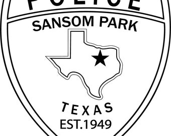 Fort Worth Texas Police Patch Vector File Badge, Black White, Svg, Outline, Cnc Cut, Laser Cut ...