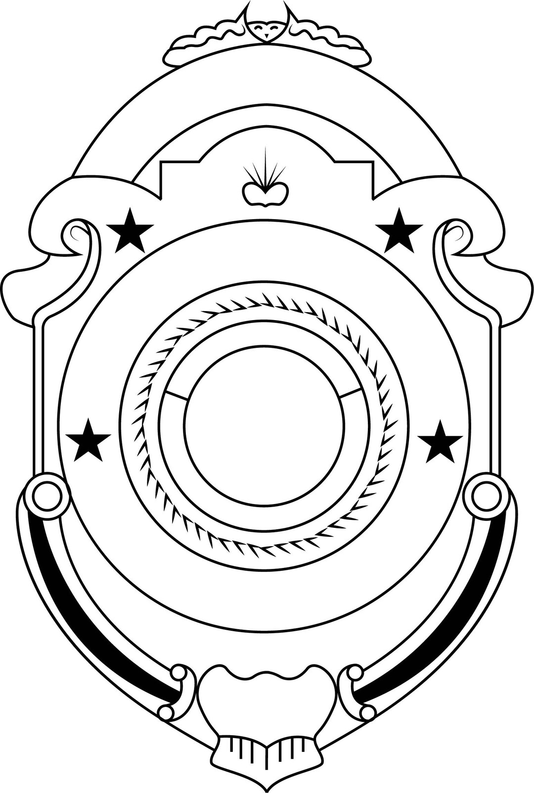 Blank Captain Police Badge Vector File Patch, Vector File, Vector ...