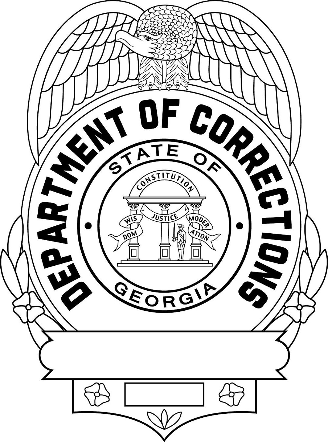 Dept of Corrections Badge Georgia State Patch, Vector File, Vector ...