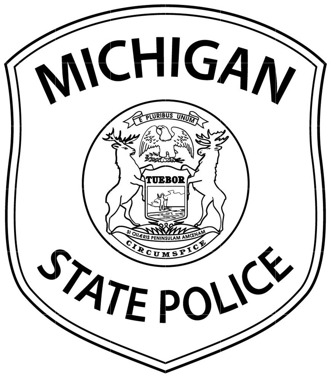 Michigan State Police Svg Vector Badge, Patch, Sleeve Insignia, Emblem ...