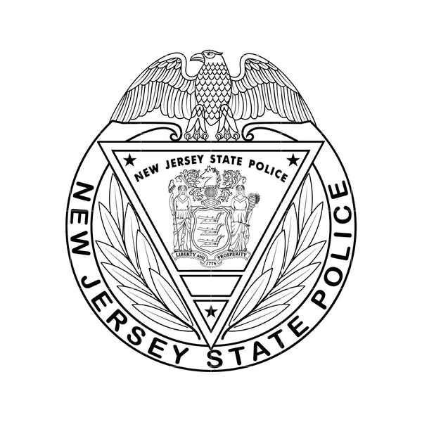 New Jersey Police Badge Svg - Etsy