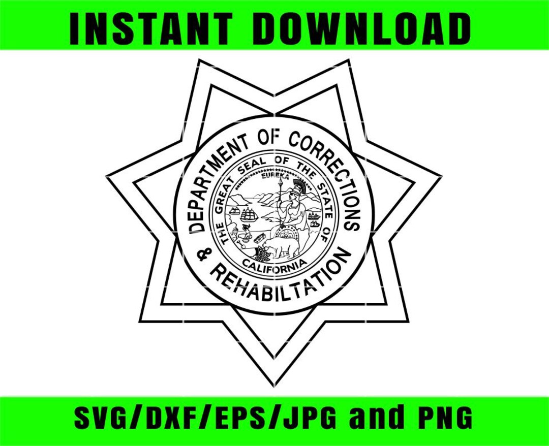 CDCR Badge Logo, California Dept of Corrections SVG DXF (cut Files) - Etsy
