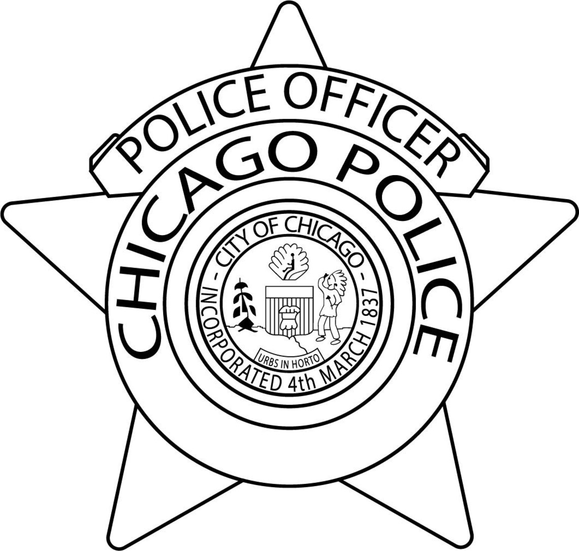 Police Officer City of Chicago Badge Vector File, Svg, Badge, Engraving ...
