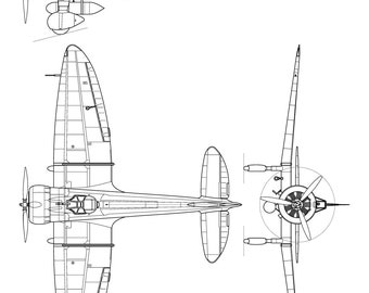 Mitsubishi A6M Zero Drawing Svg Vector File, Black White, Helicopter ...