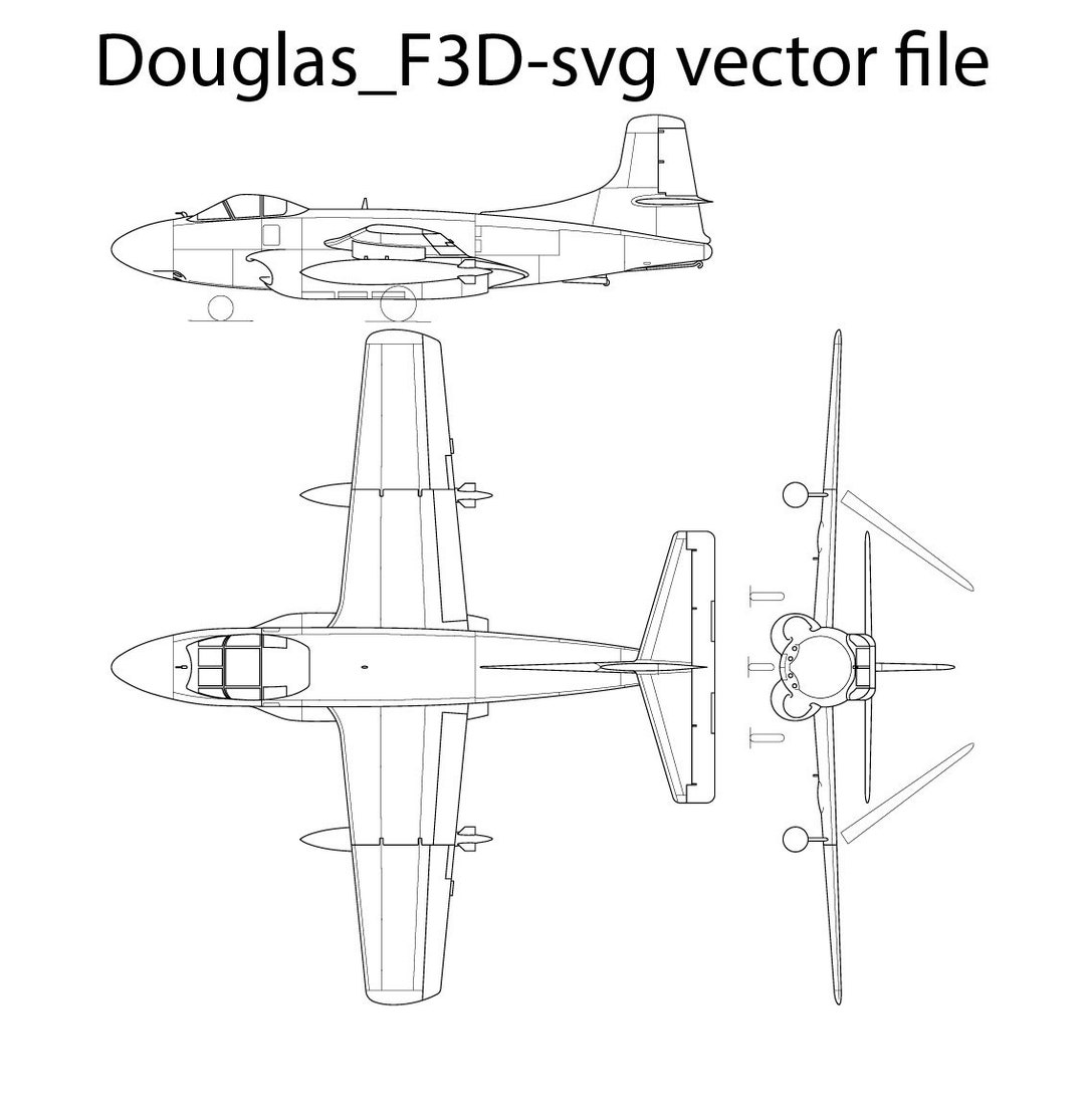 Douglas F3D Svg Vector File Patch, Vector, Laser Engraving, Fiber ...