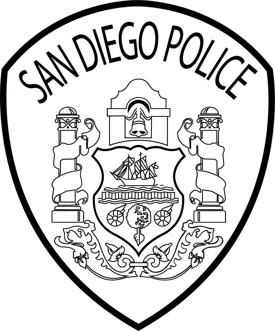 San Diego Police Patch Vector File, Svg, Badge, Engraving, Laser Cut ...