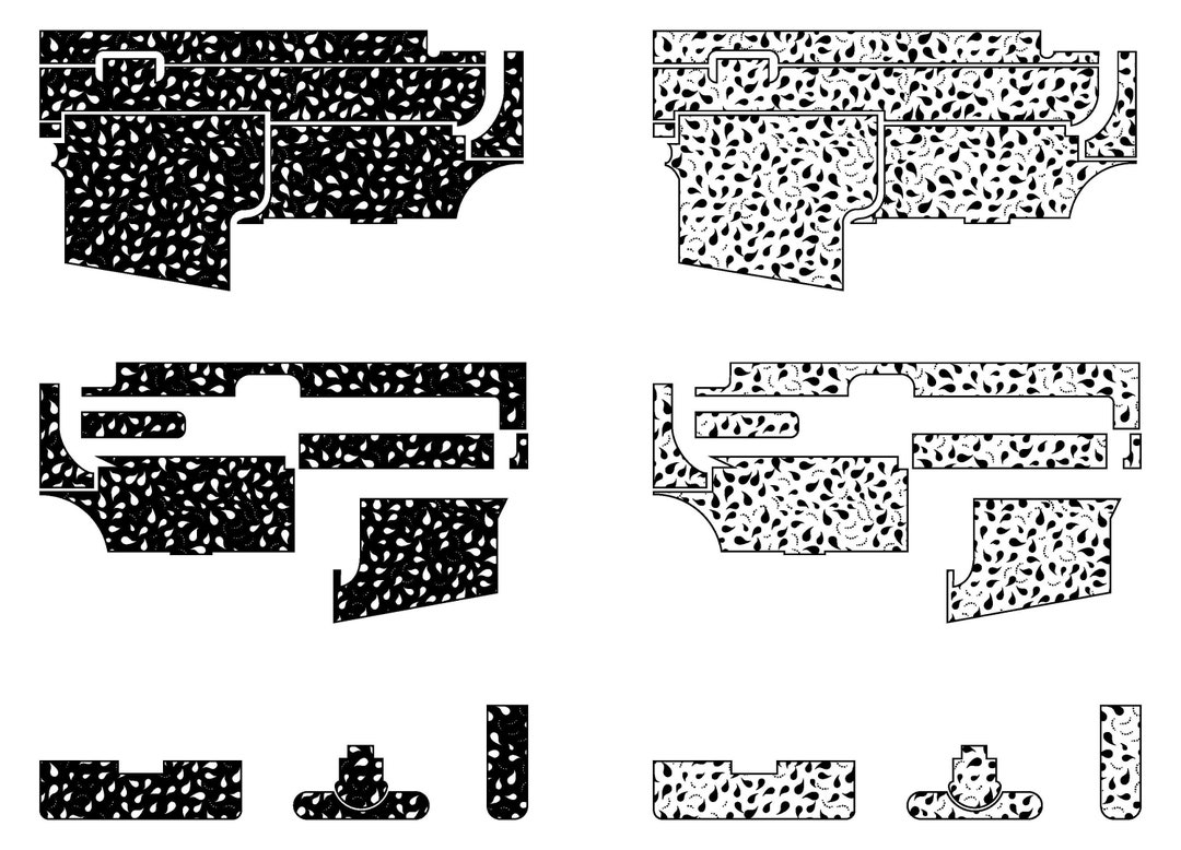 AR 15 Hand Gun Design in Leafy Pattern, Laser Engraving Design, Cnc ...