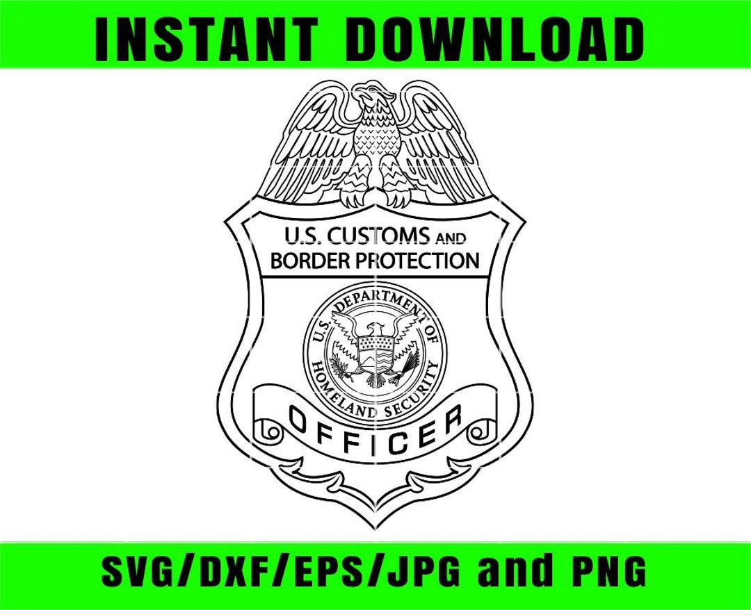 CBP Officer SVG Badge, Customs and Border Protection Officer, Homeland ...