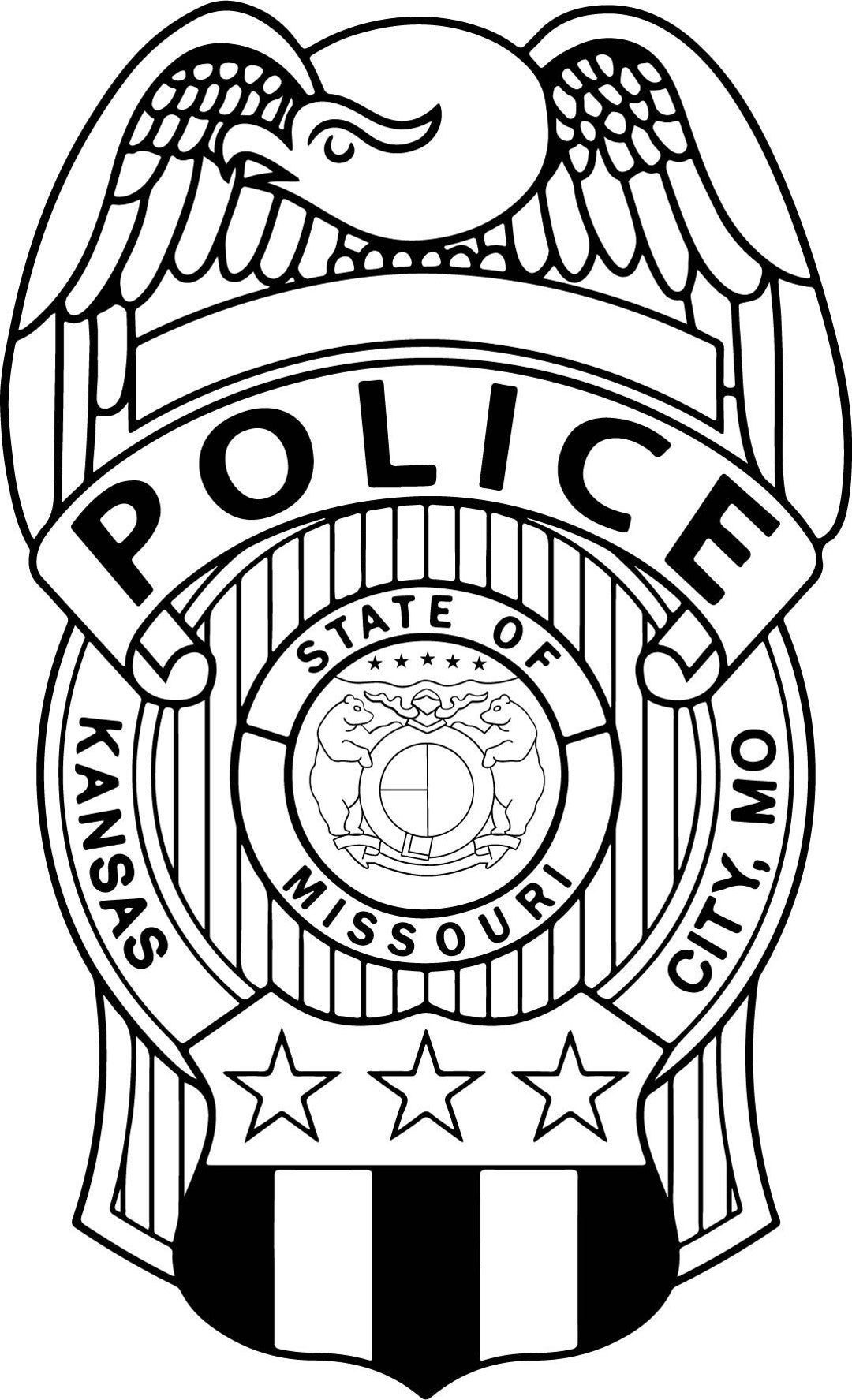 Kansas City Missouri Police Department Badge Patch, Vector File, Svg ...