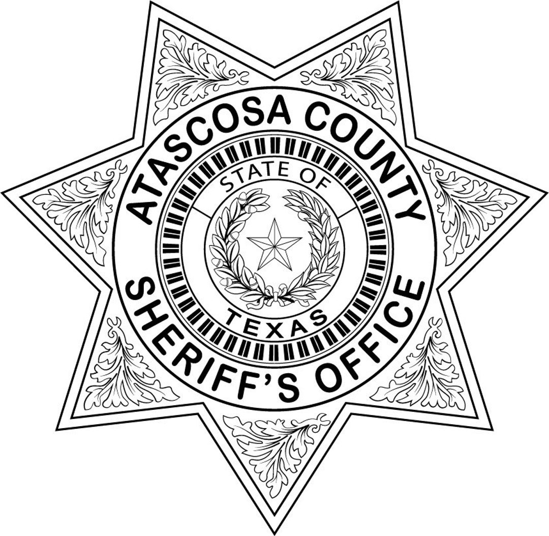 Atascosa County Sheriffs Office Badge Texas Patch, Vector File, Vector ...