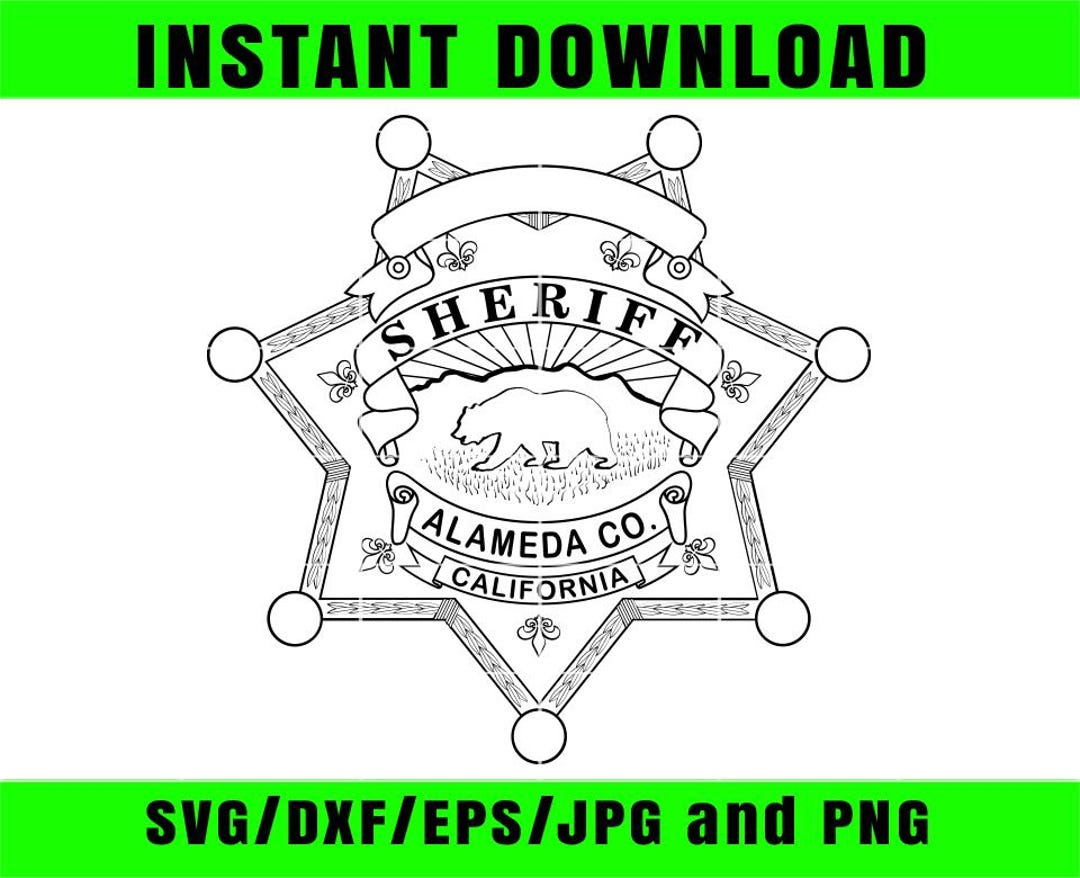 Alameda County Sheriff Vector Badge Svg Sheriff Star Logo Patch Emblem ...