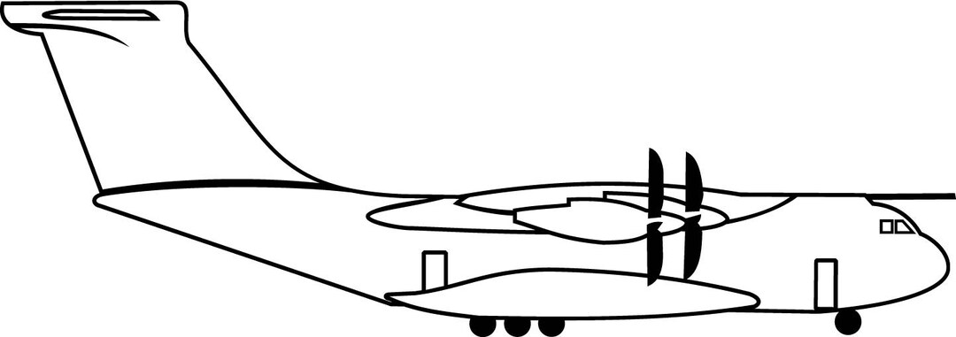 Airbus A400M Sketch Vector, svg, file, laser engraving, fiber, laser ...