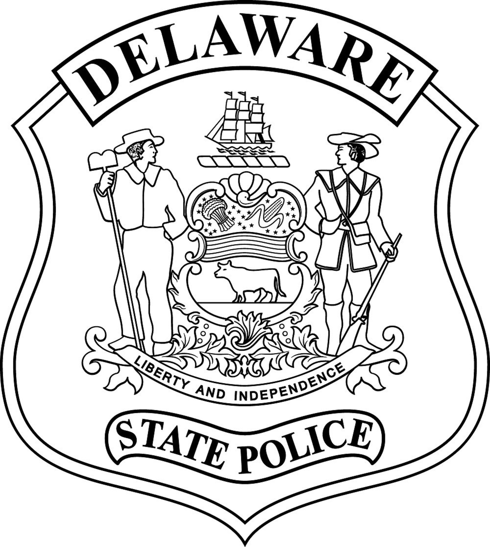 Delaware State Police Badge SVG Vector File, Laser Cut File - Etsy