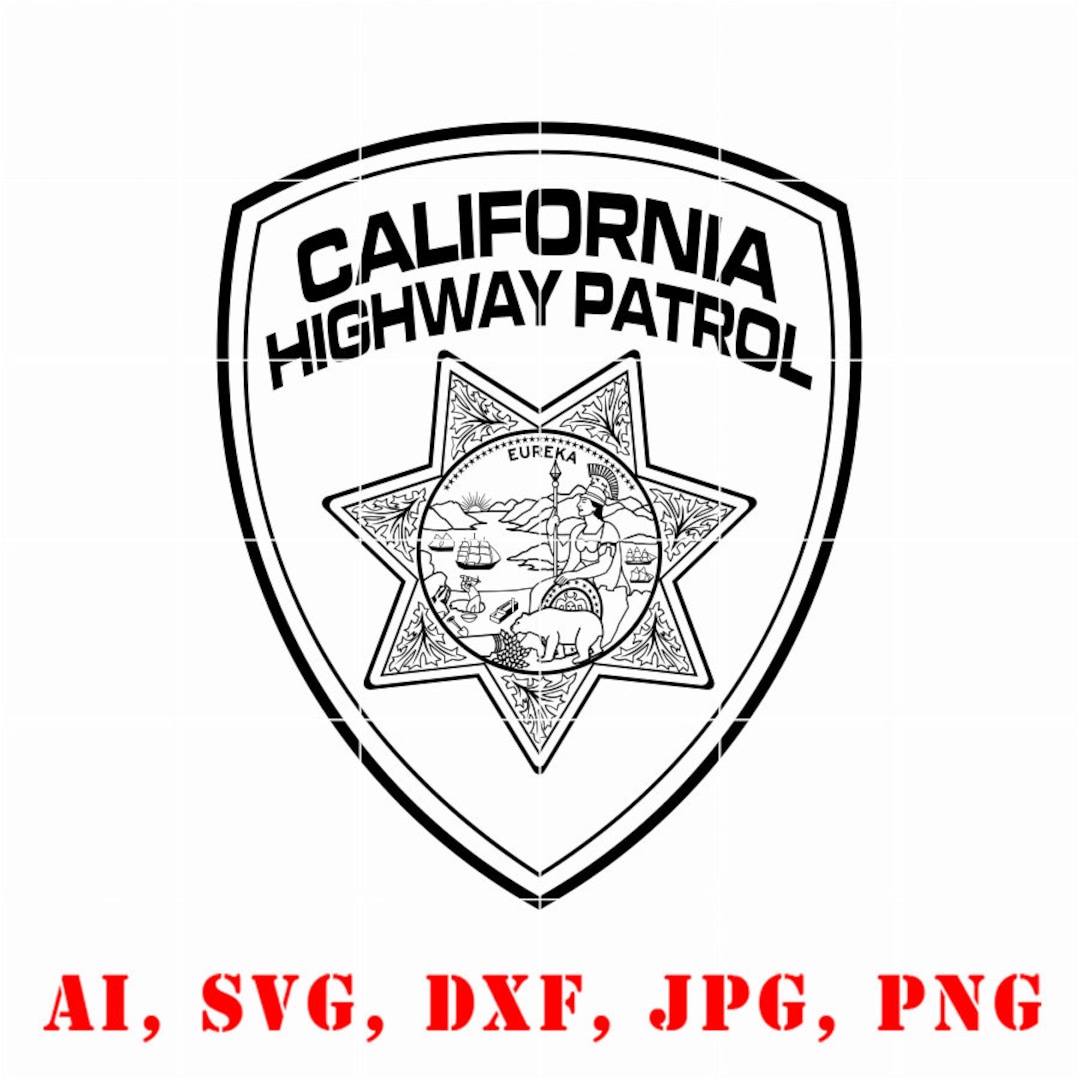California Highway Patrol Svg Shoulder Patch Vector CHP Badge Patch ...