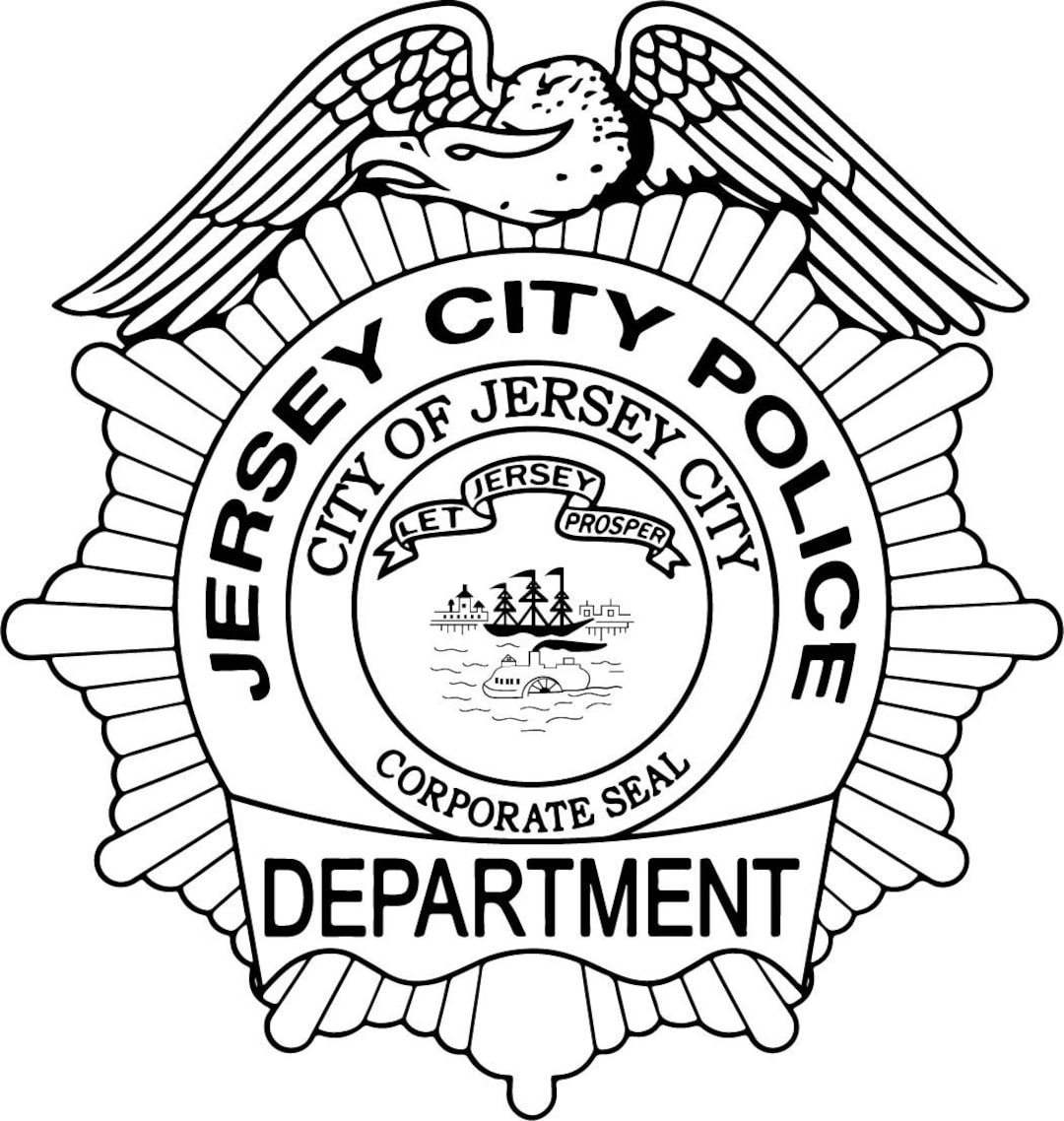 Jersey City New Jersey Police Department Badge Patch, Vector File, Svg ...
