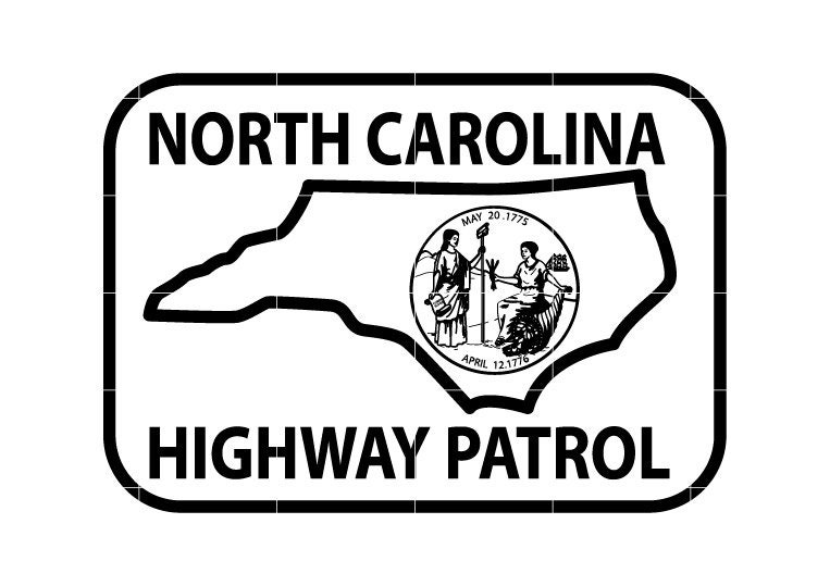 North Carolina Highway Patrol Svg Badge Vector Patch Black Line Art Svg ...