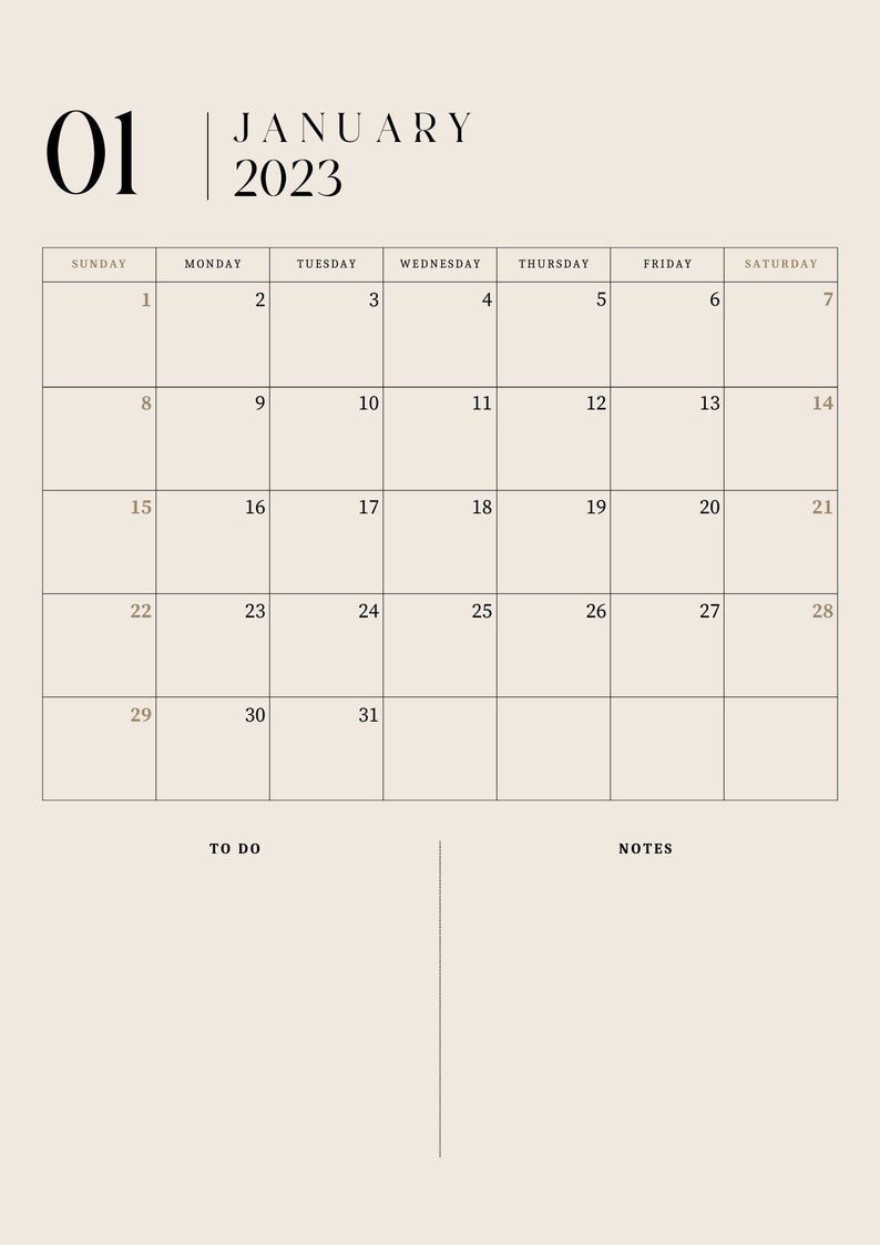 Vintage 2023 Monthly Planner - Etsy