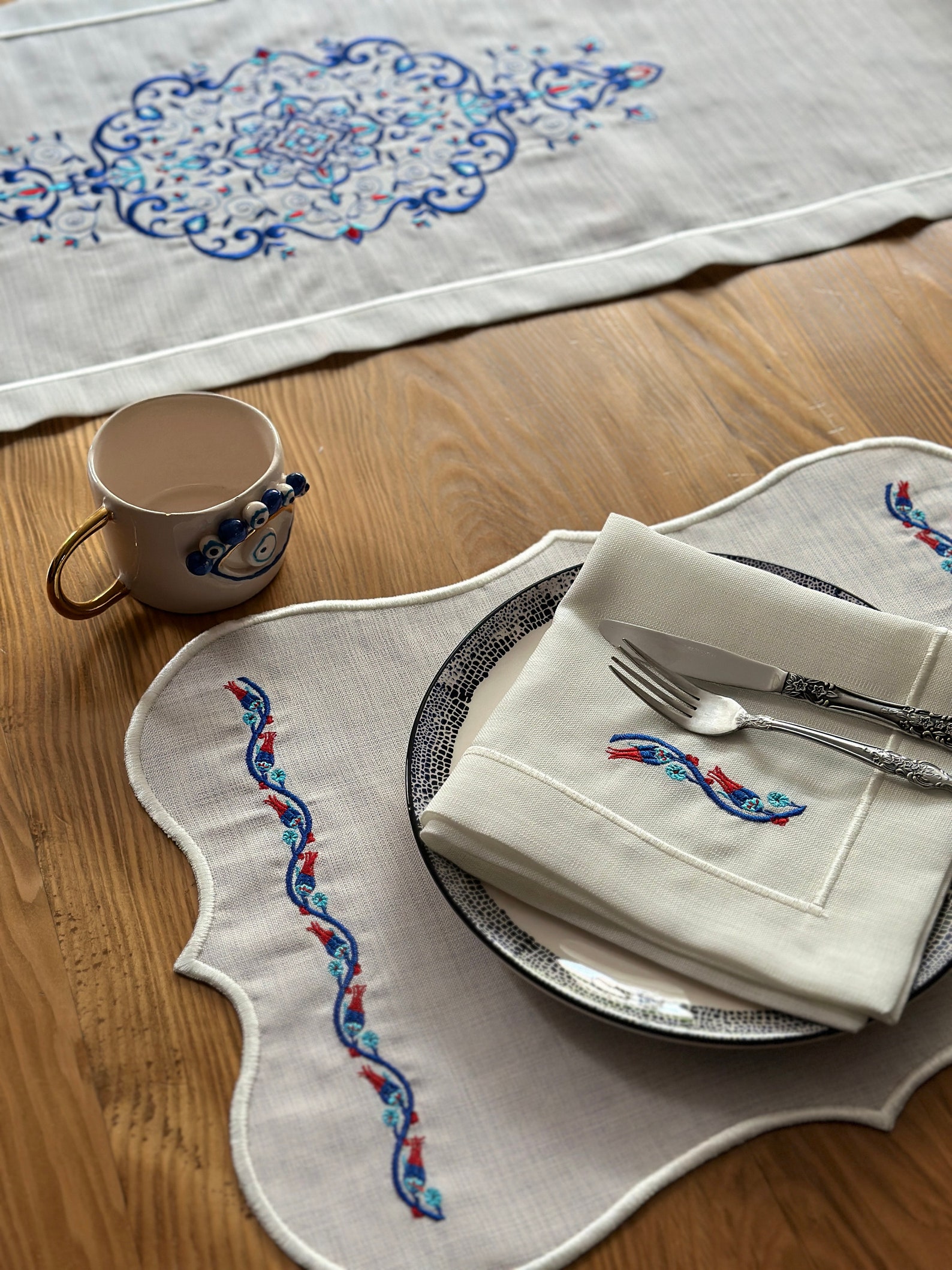 Ottoman Embroider Table Cloth,handmade Table Runner,hand Craft,extra ...