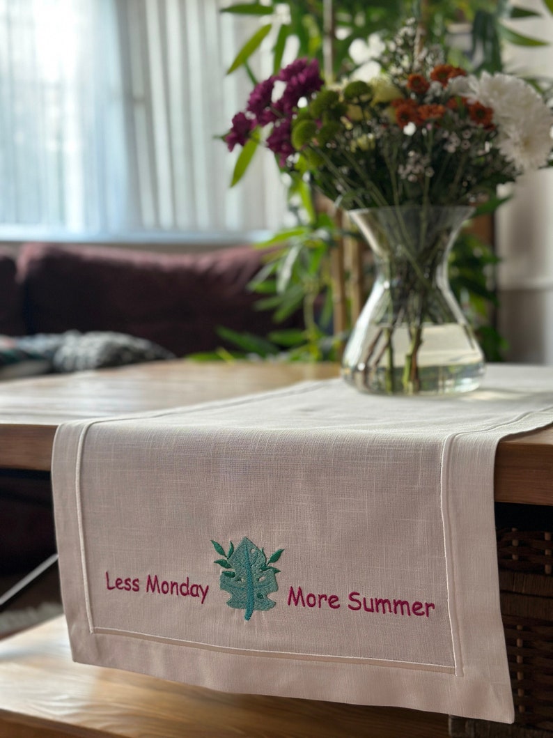 Embroidered Table Cloth,handmade Table Runner,hand Crafted,extra Long ...