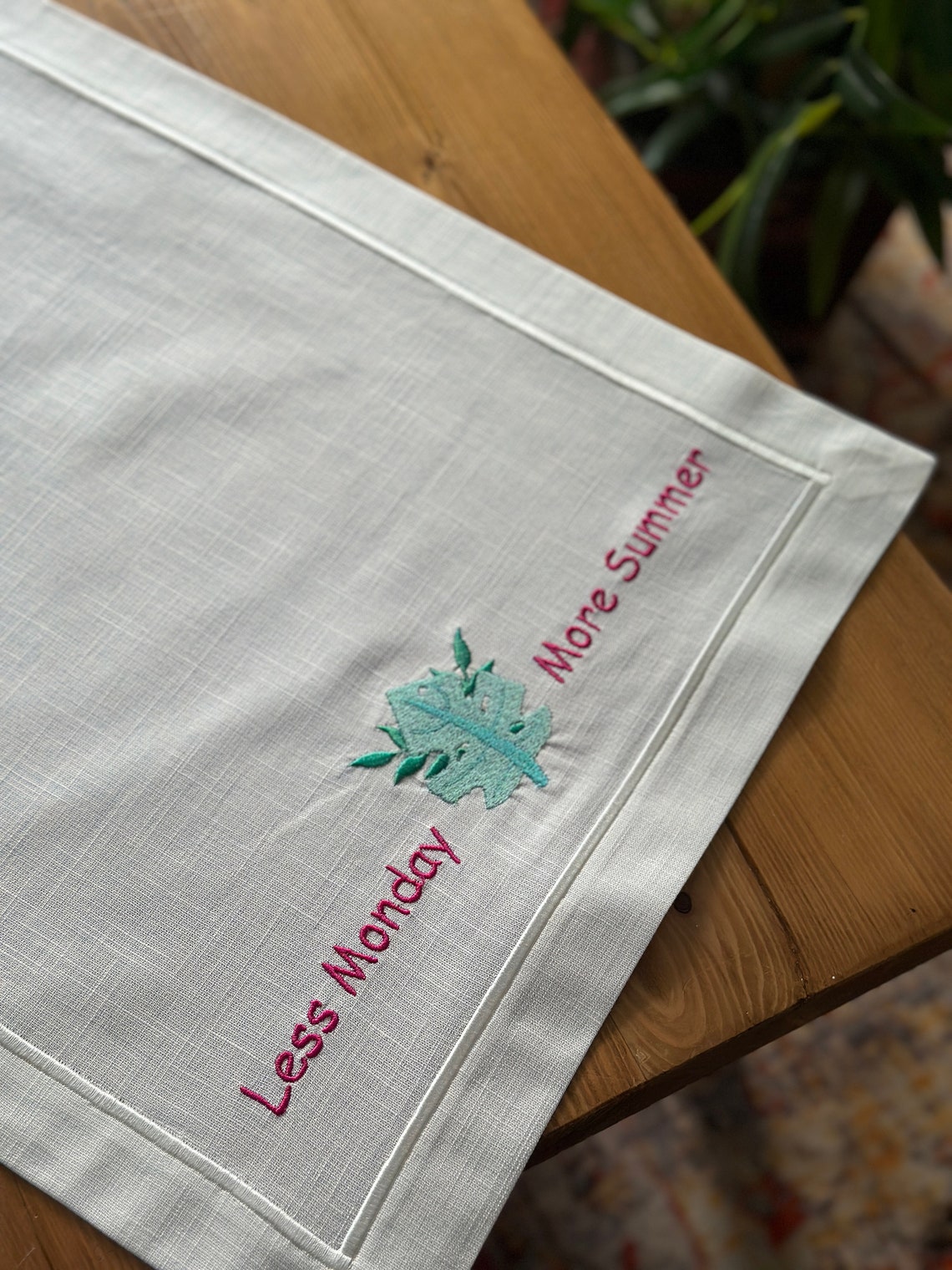 Embroidered Table Cloth,handmade Table Runner,hand Crafted,extra Long ...