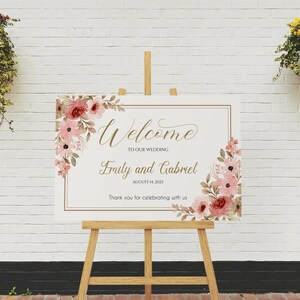 Editable Welcome Sign Welcome Sign Template Pink Welcome - Etsy