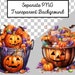 80 Halloween Candies Bucket Watercolor Clipart Bundle, PNG Trick or ...
