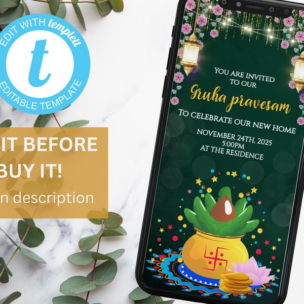 House Warming Pooja Invitation - Etsy