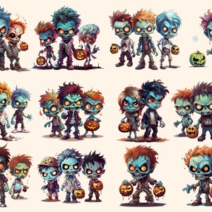 63 Halloween Zombie Clipart Children Party Cartoon Zombies & Ghoul ...