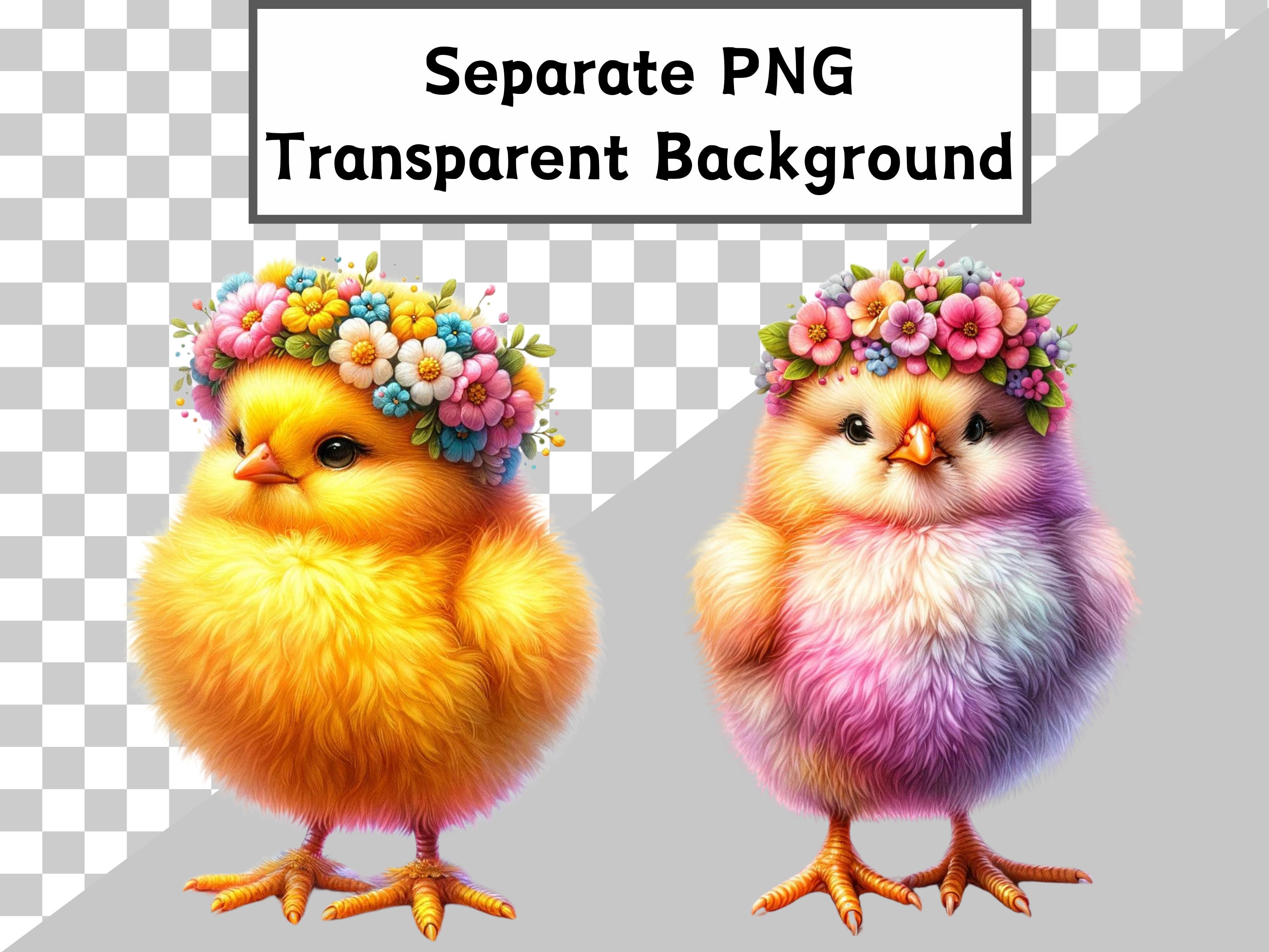 Cute Spring Chick Clipart, 12 High Quality Jpgs, Nursery Art Card ...