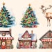 475 Christmas Clipart Mega Bundle, Watercolor PNG High Quality, Winter ...