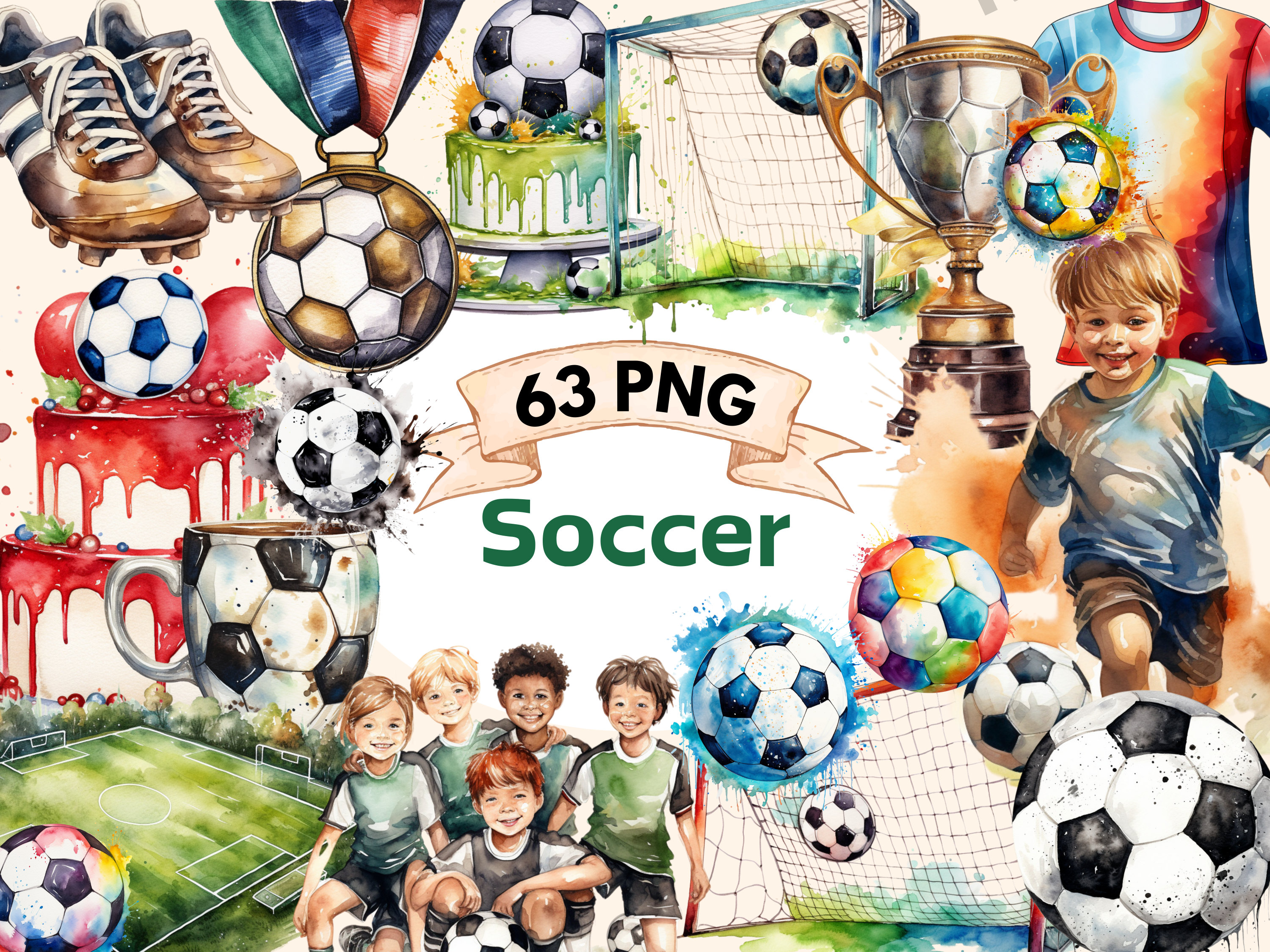 Soccer Clipart : 63 PNG Transparent Image Files With Soccer Ball ...