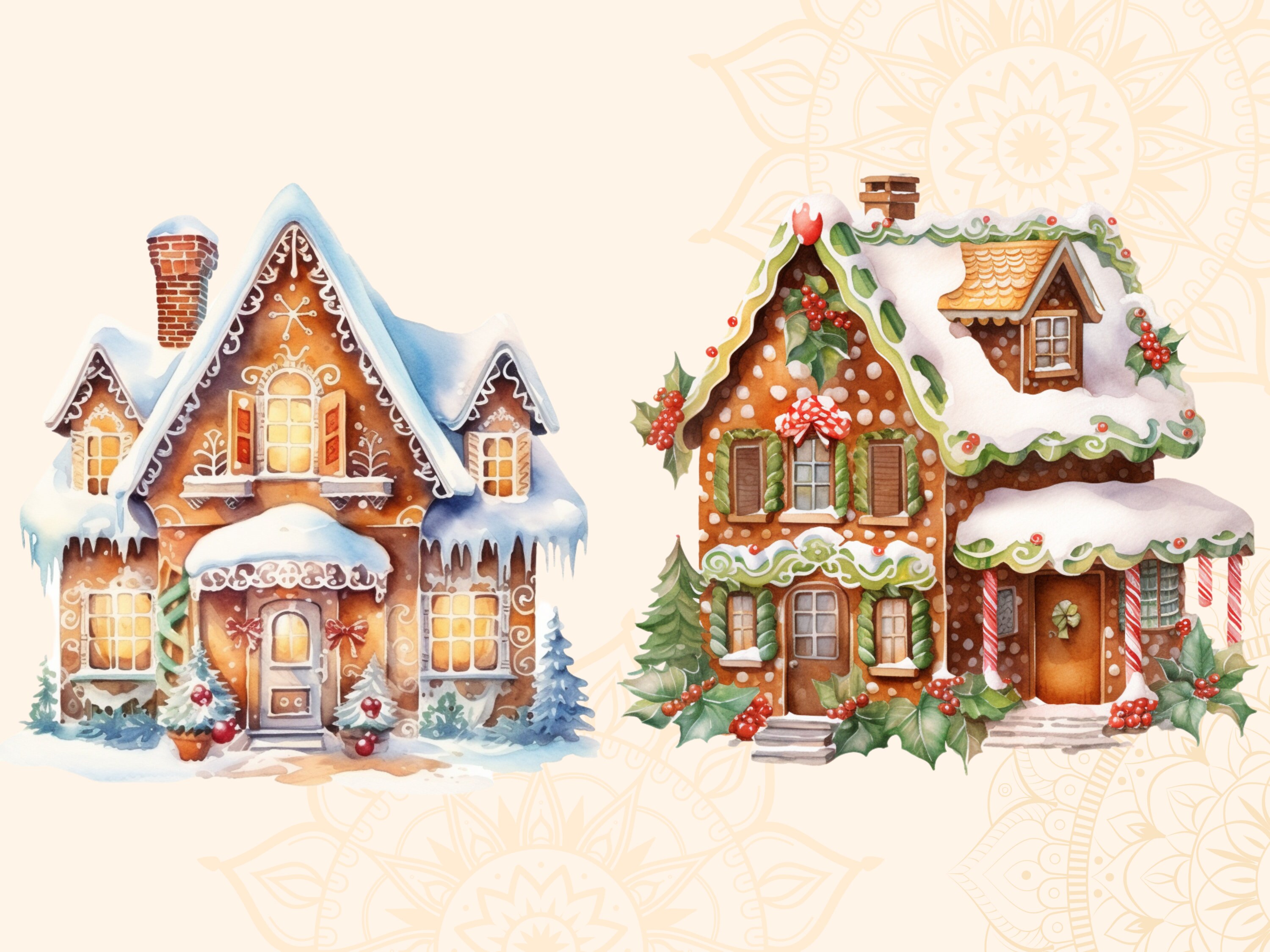20 Gingerbread House Clipart, Gingerbread Clipart, Commercial Use ...