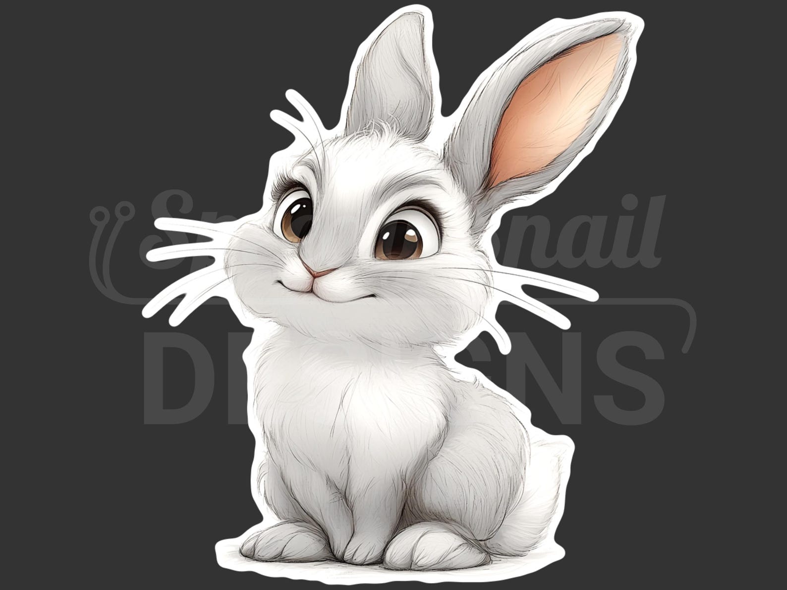 10 Cute Cartoon Bunnies, Clipart, Transparent Background, PNG - Etsy