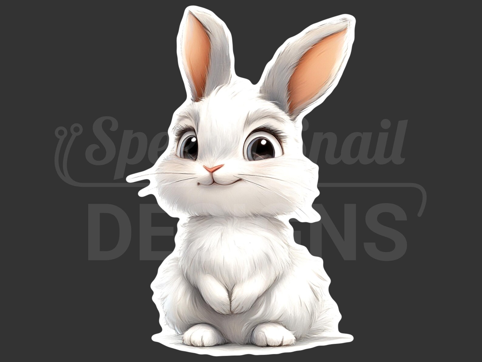 10 Cute Cartoon Bunnies, Clipart, Transparent Background, PNG - Etsy