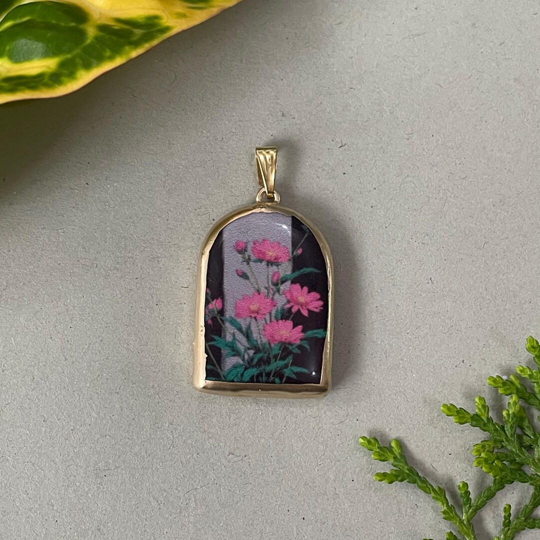 Pack of 5 - Midnight Blooms Pillar Shaped - Cold Porcelain Charms ...