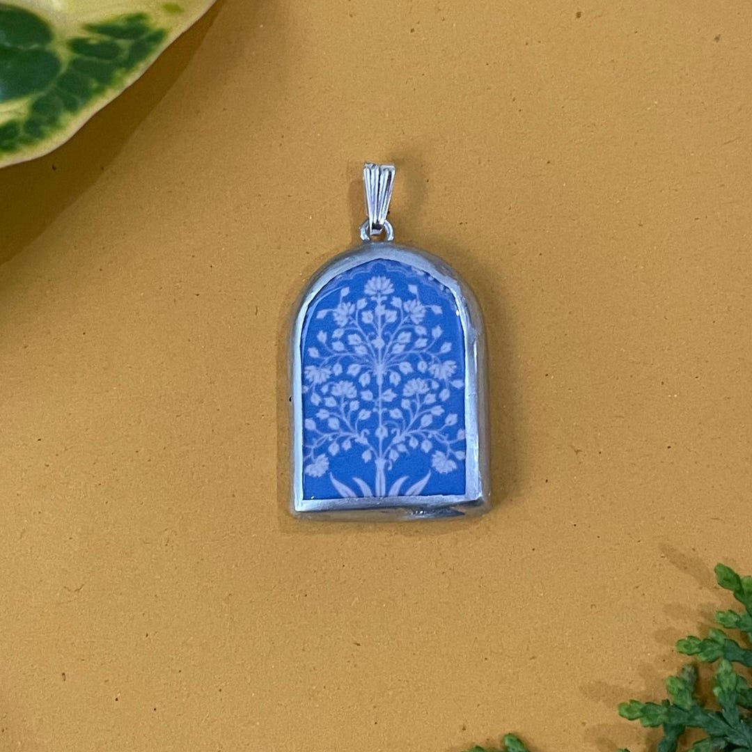Mughal Garden Pillar Shaped - Cold Porcelain Charms Pendant (with Bail ...