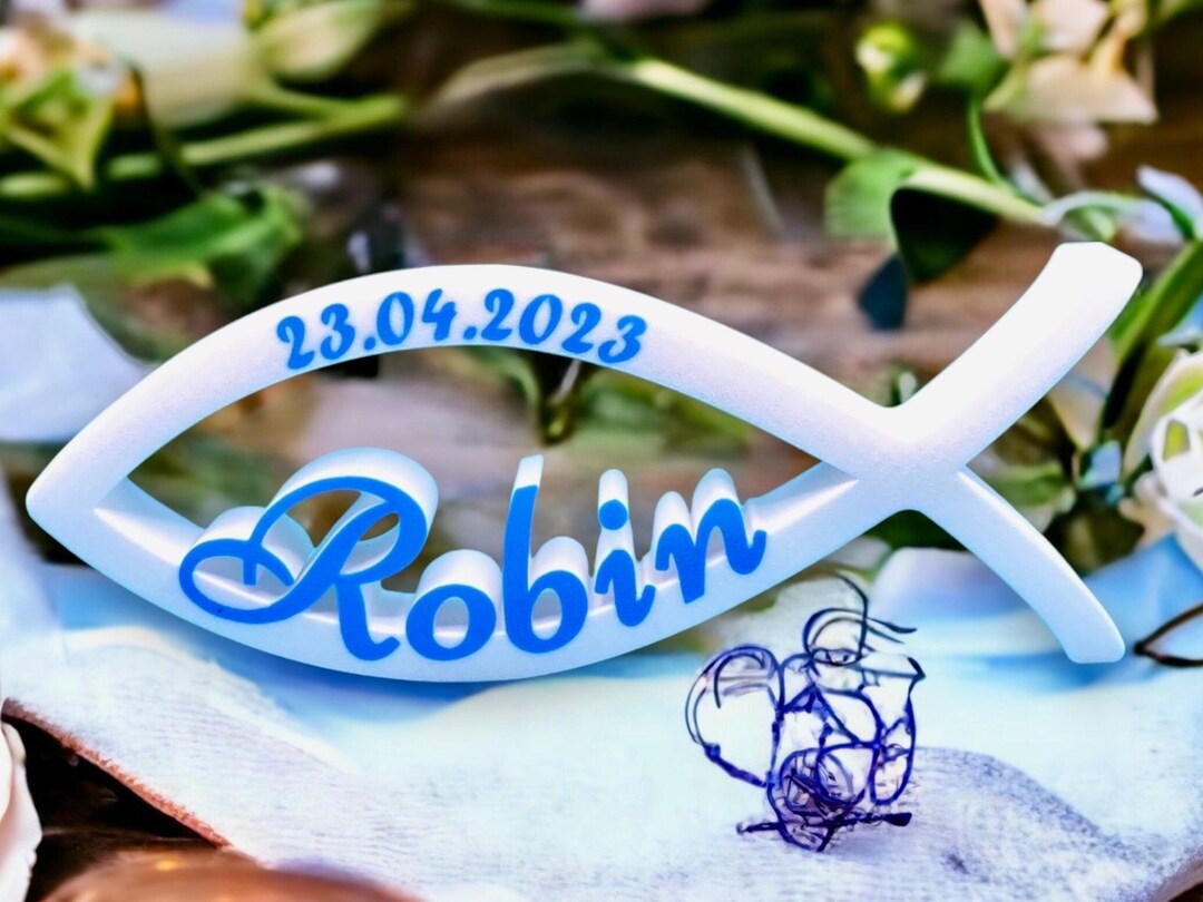 Communion Fish With Name and Date - for Baptism / Confirmation ...