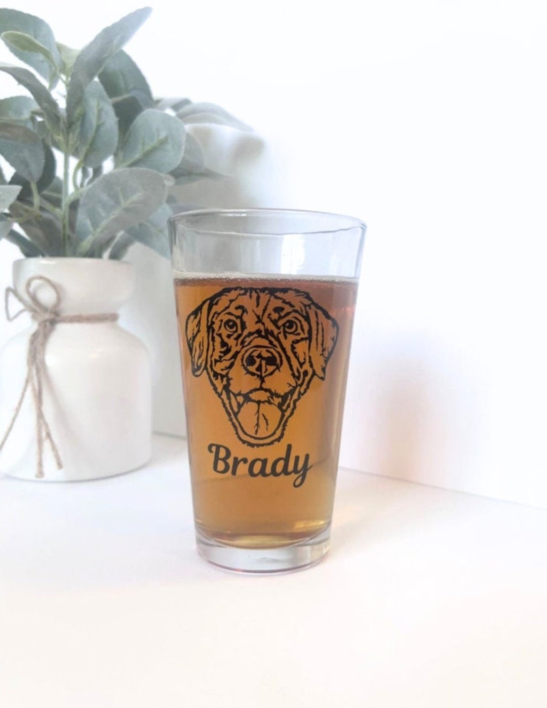 Custom Pet Beer Glass - Custom Dog Beer Glass - Custom Cat Beer Glass ...
