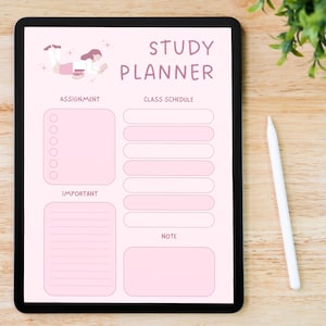 Digital Planner, Cute Planner, Digital Study Planner, Goodnotes Planner ...