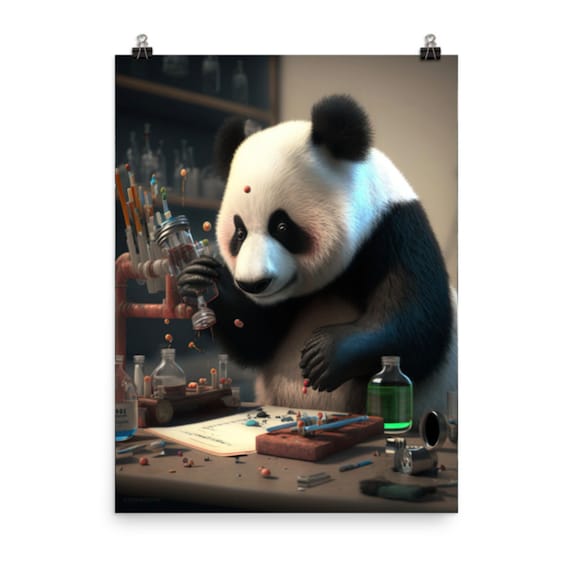 Cute Panda Scientist